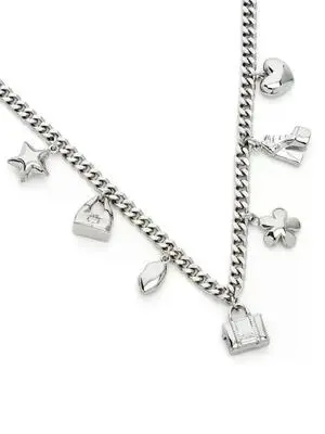 Marc Jacobs Mini Icon Charm Necklace - Silver