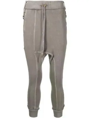 Boris Bidjan Saberi Cropped Drop-crotch Track Pants - Brown