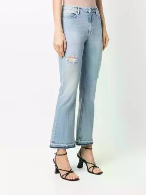 DONDUP Mid-rise Flared Cropped Jeans