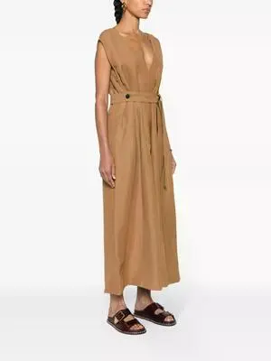 Fabiana Filippi Belted Midi Dress - Neutrals