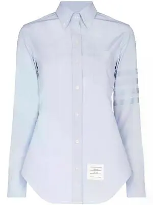 Thom Browne Buttoned Shirt With Logo Patch