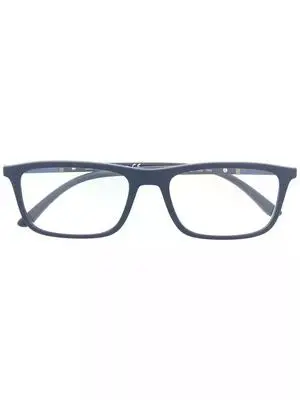 Emporio Armani Rectangle Frame Glasses - Blue