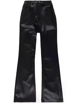 Ksubi Faux Leather Flared Trousers - Black