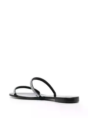 GIUSEPPE ZANOTTI Croisette Crystal-embellished Sandals - Black