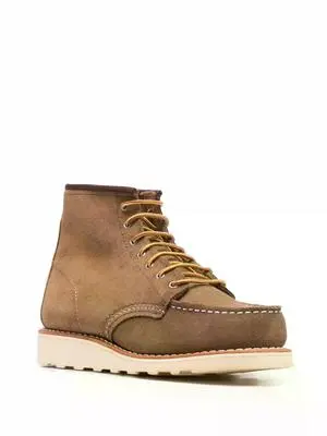 Red Wing Suede Lace-up Ankle Boots - Neutrals