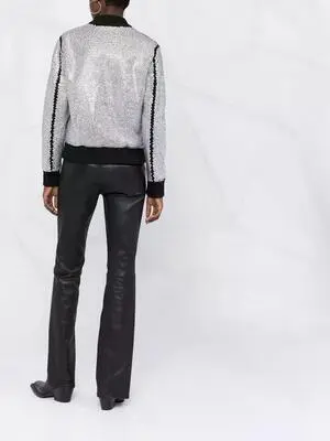 Philipp Plein Crystal Embellished Bomber Jacket