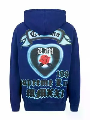 Supreme Love Logo-print Hoodie - Blue