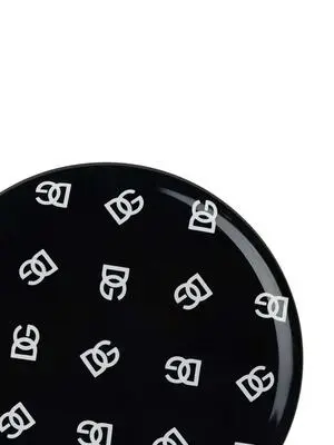 Dolce & Gabbana Logo-print Pizza Plate - Black