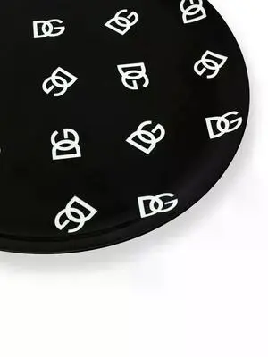 Dolce & Gabbana Logo-print Pizza Plate - Black