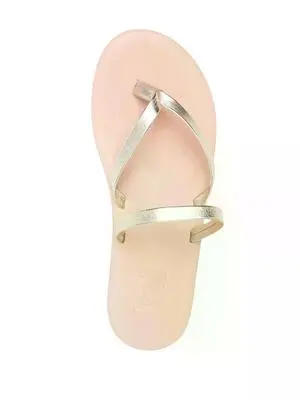 ANCIENT GREEK SANDALS Vachetta Leather Flip Flops - Metallic