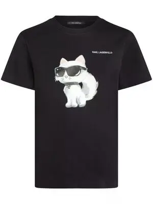 Karl Lagerfeld Ikon Choupette T-shirt - Black
