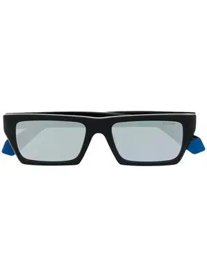 MSGM Square Frame Logo Print Sunglasses - Black