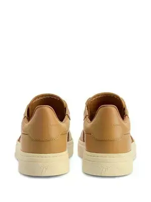 GIUSEPPE ZANOTTI Leather Sneakers With Perforated Panelling