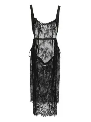 Alchemy Fashions Lace Midi Dress - Black