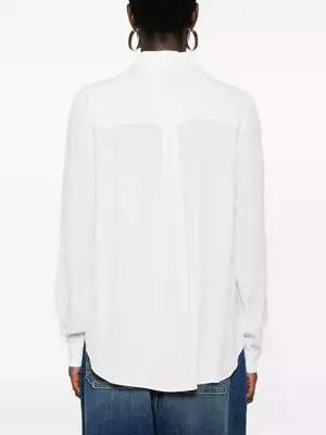 Pinko Crepe De Chine Shirt With High-low Hem