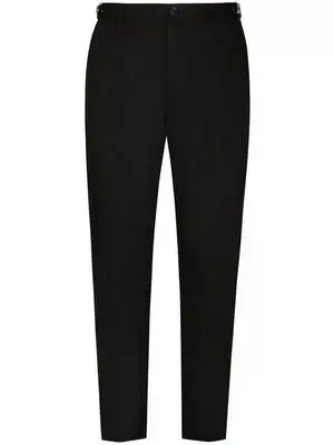 Dolce & Gabbana Tailored Trousers With Logo Detail - Black