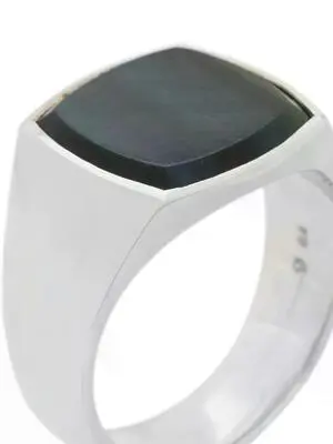 Tom Wood Cushion Blue Hawk Eye Signet Ring