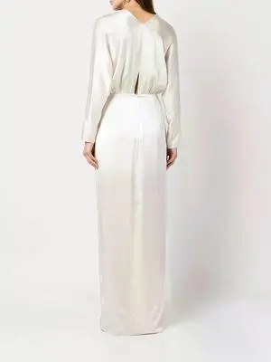 Michelle Mason Silk Twist Detail Gown - Neutrals