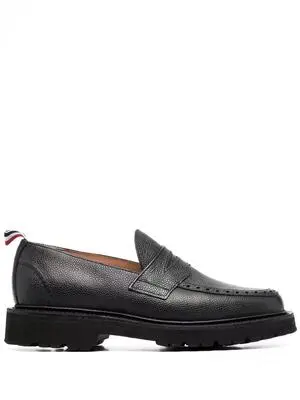 Thom Browne Pebbled Penny Loafers Black