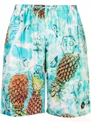 Philipp Plein Pineapple Print Lounge Shorts