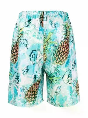 Philipp Plein Pineapple Print Lounge Shorts