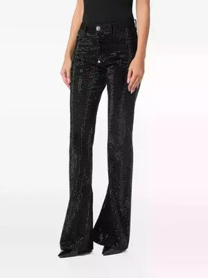 Philipp Plein Crystal Embellished Flared Jeans