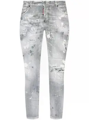 Dsquared2 Logo Patch Cotton-blend Jeans