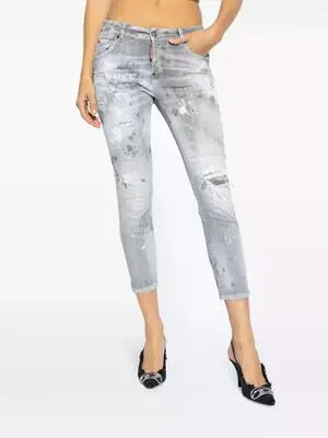 Dsquared2 Logo Patch Cotton-blend Jeans