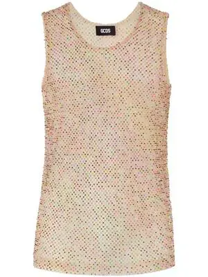 Gcds Embellished Tulle Tank Top