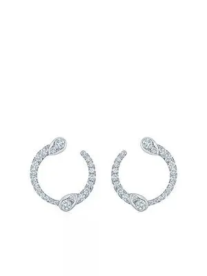 Kwiat 18kt White Gold Eclipse Diamond Hoop Earrings - Silver