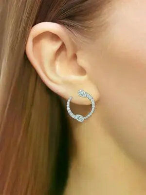 Kwiat 18kt White Gold Diamond Hoop Earrings