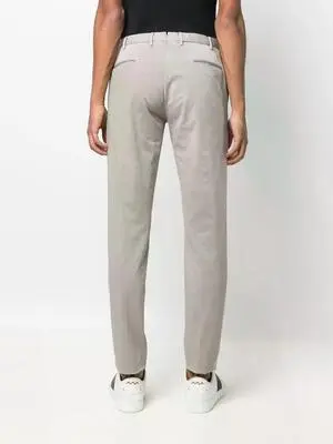 DELL'OGLIO Slim-cut Leg Chino Trousers - Neutrals