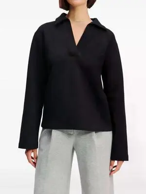 Karl Lagerfeld Logo-print V-neck Sweatshirt