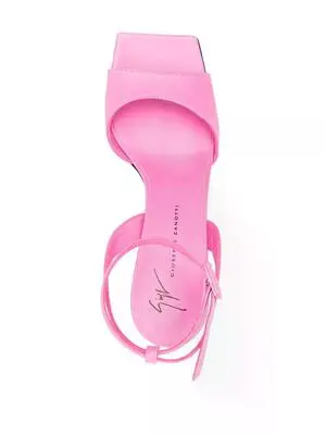 GIUSEPPE ZANOTTI Strappy Sandals With Transparent Block Heel