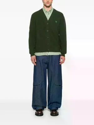 Maison Kitsuné Fox-patch V-neck Cardigan
