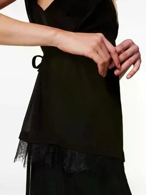 TWINSET Pleated Lace Top