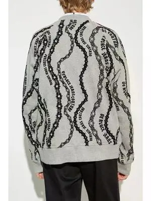 Versace Chain Link Print Crewneck Sweatshirt