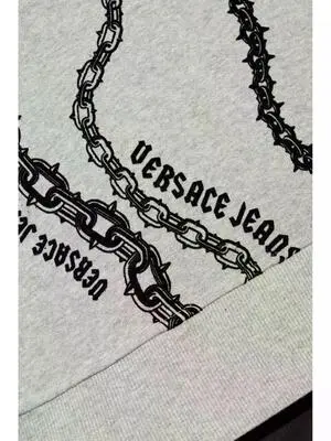 Versace Chain Link Print Crewneck Sweatshirt