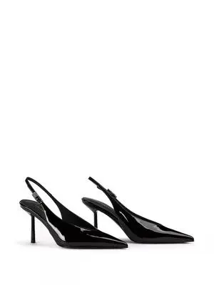 LE SILLA Patent Leather Slingback Pumps - Black