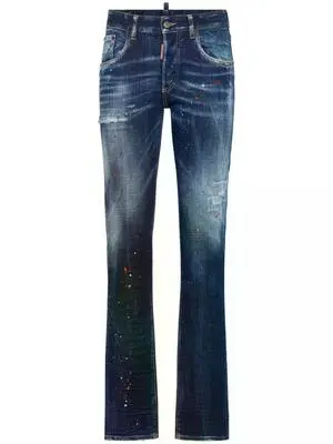 Dsquared2 Straight-leg Jeans With Paint Splatter Detail