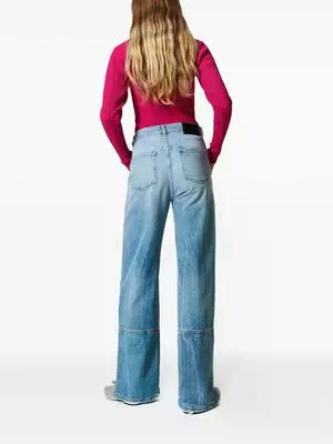 TWINSET Seam-detail Wide-leg Jeans - Blue