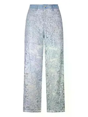 Liu Jo Floral Lace Sequined Jeans