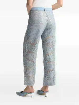 Liu Jo Floral Lace Sequined Jeans