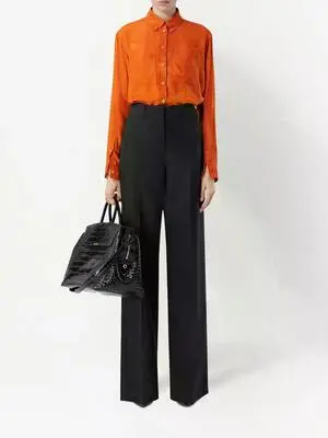 Burberry Logo-embroidered Silk Shirt