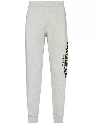 Alexander McQueen Graffiti-print Track Pants - Grey