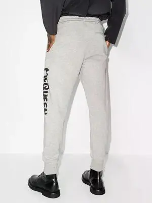Alexander McQueen Graffiti-print Track Pants - Grey
