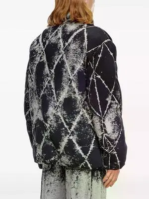 DIESEL® Geometric-pattern Print Bomber Jacket