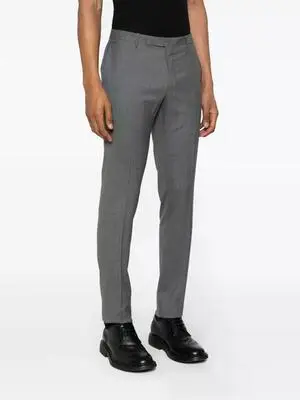 Incotex Slim-fit Virgin Wool Trousers In Anthracite - Grey