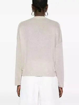 Brunello Cucinelli Sequin Embellished Crew Neck Long Sleeve Top