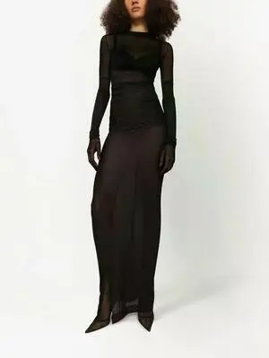 Dolce & Gabbana Belted Maxi Skirt - Black